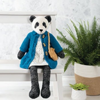 Knitted Wild Animal Friends by Louise Crowther - Mia The Panda Yarn Ki